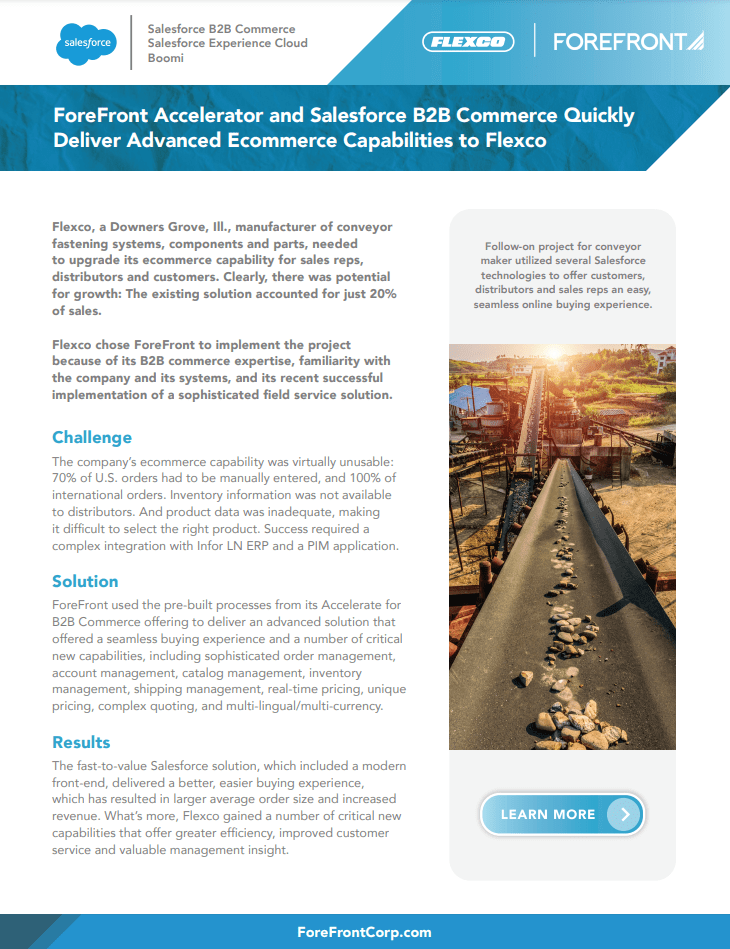 ForeFront Accelerator and Salesforce B2B Commerce Quickly Deliver ...